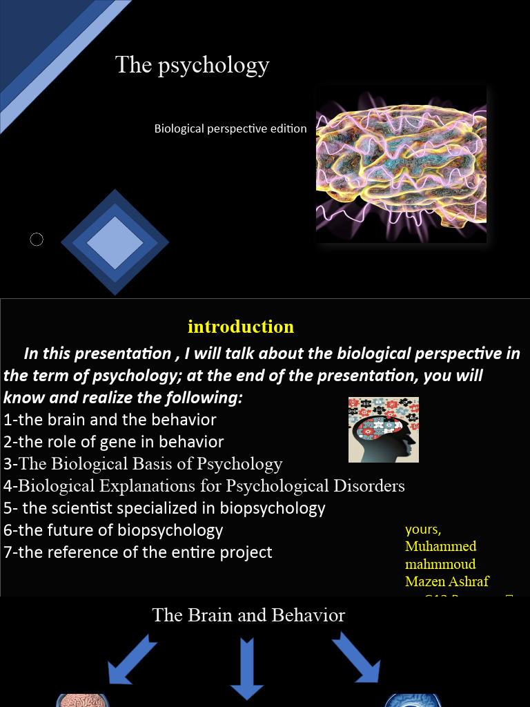 Biological Perspective in Psychology | PDF | Psychology | Brain