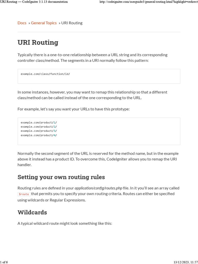 URI Routing | PDF | Uniform Resource Identifier | Regular Expression
