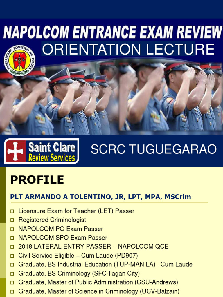 Napolcom Exam Reviewer Saint Clare Revie | PDF