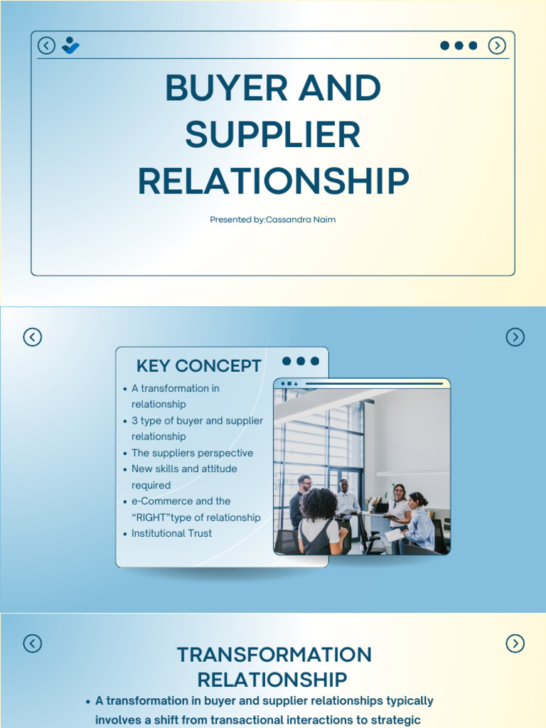 Buyer-Supplier Relationship Dynamics | PDF | Procurement | Supply Chain