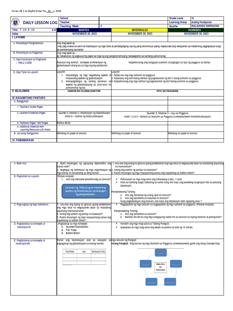 DLL AP ARPAN Q2 Week 4 | PDF