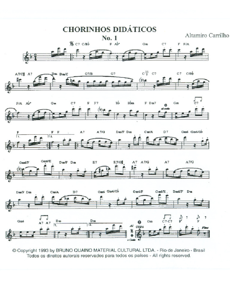 Chorinhos Didáticos para Flauta Transversal | PDF