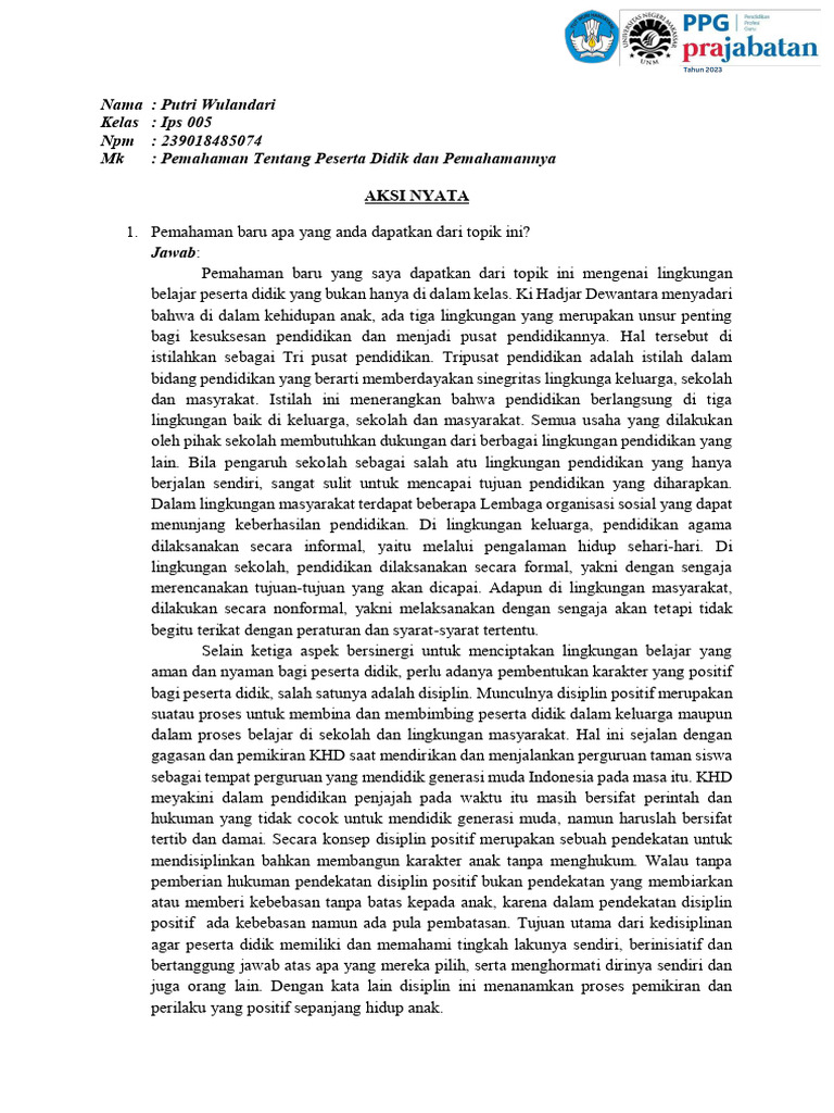 Aksi Nyata - T4 | PDF