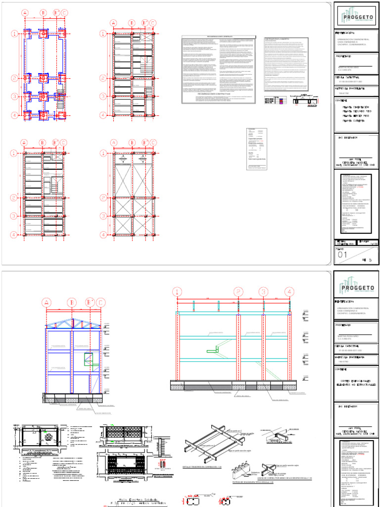 PLANOS ESTRUCTURALES (17) | PDF | Hormigón | Ingeniería de Edificación