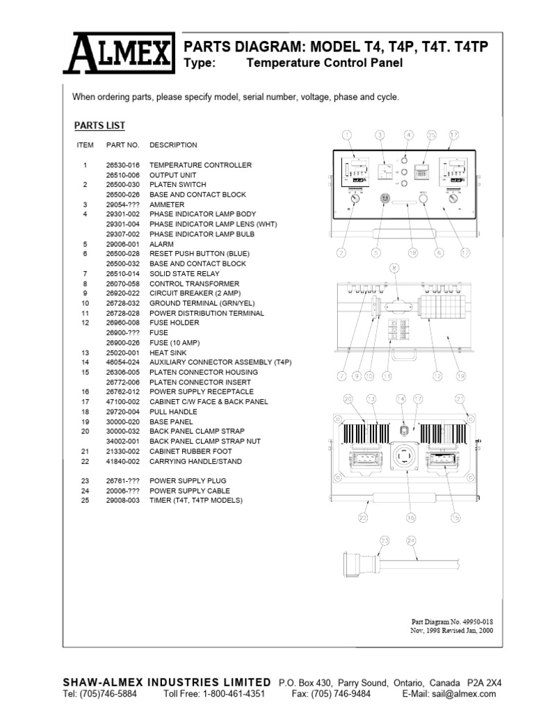 Almex - Caja de Control t4-t4p-t4t-t4tp | PDF