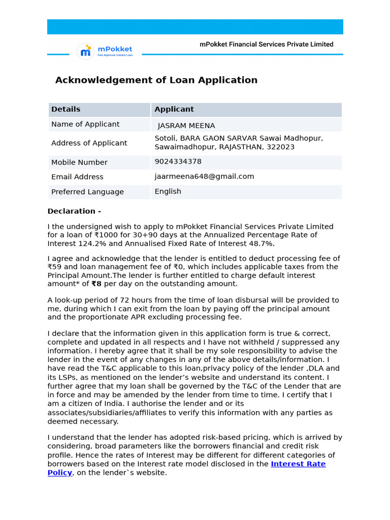 Loan Application Letter MK12886562ID91140412 | Download Free PDF | Loans | Interest