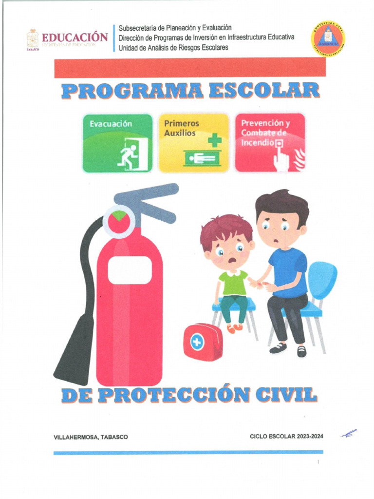 Programa Escolar de Proteccion Civil 2023-2024 | PDF