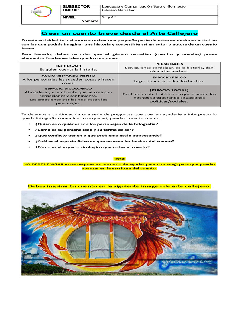 Crea Cuentos Breves Con Arte Callejero Pdf