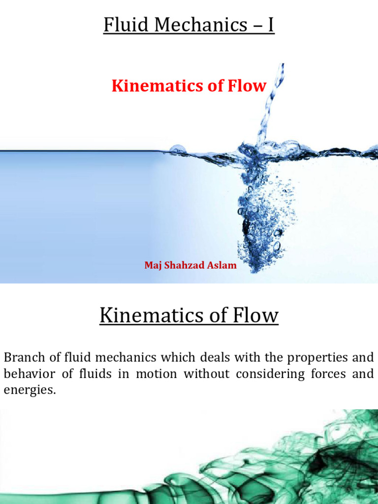 Lec-6 - Kinematics of Flow | PDF | Fluid Dynamics | Fluid Mechanics