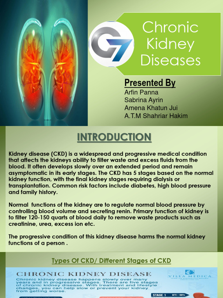 Presentation of Group 7 | PDF | Chronic Kidney Disease | Medicine