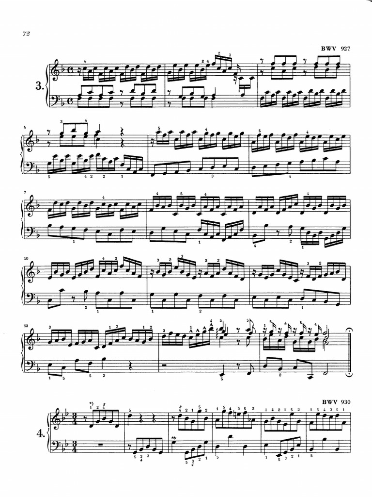 Pequeño Preludio BWV 927. J.S.Bach | PDF