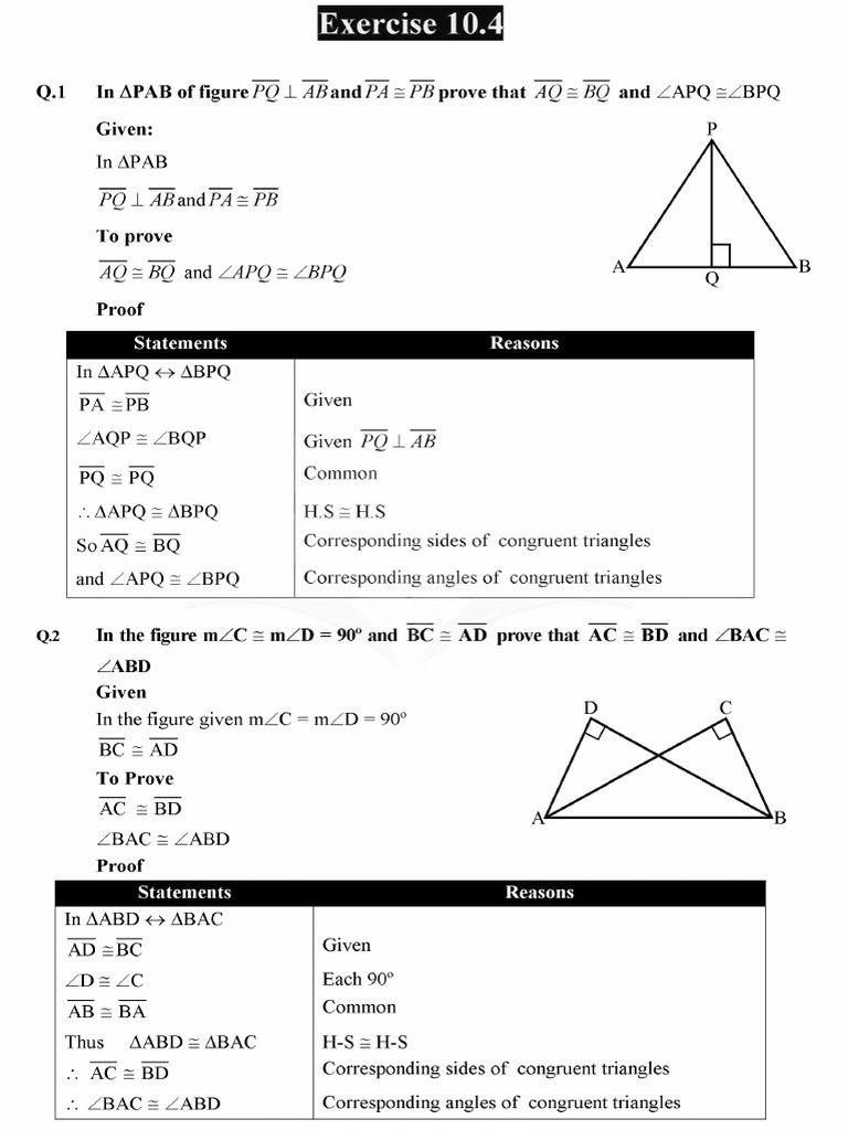 9th Math Chapter 10 10.4 | PDF