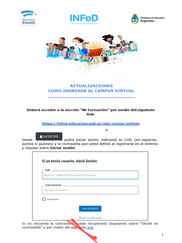 Instructivo Campus Infod | PDF