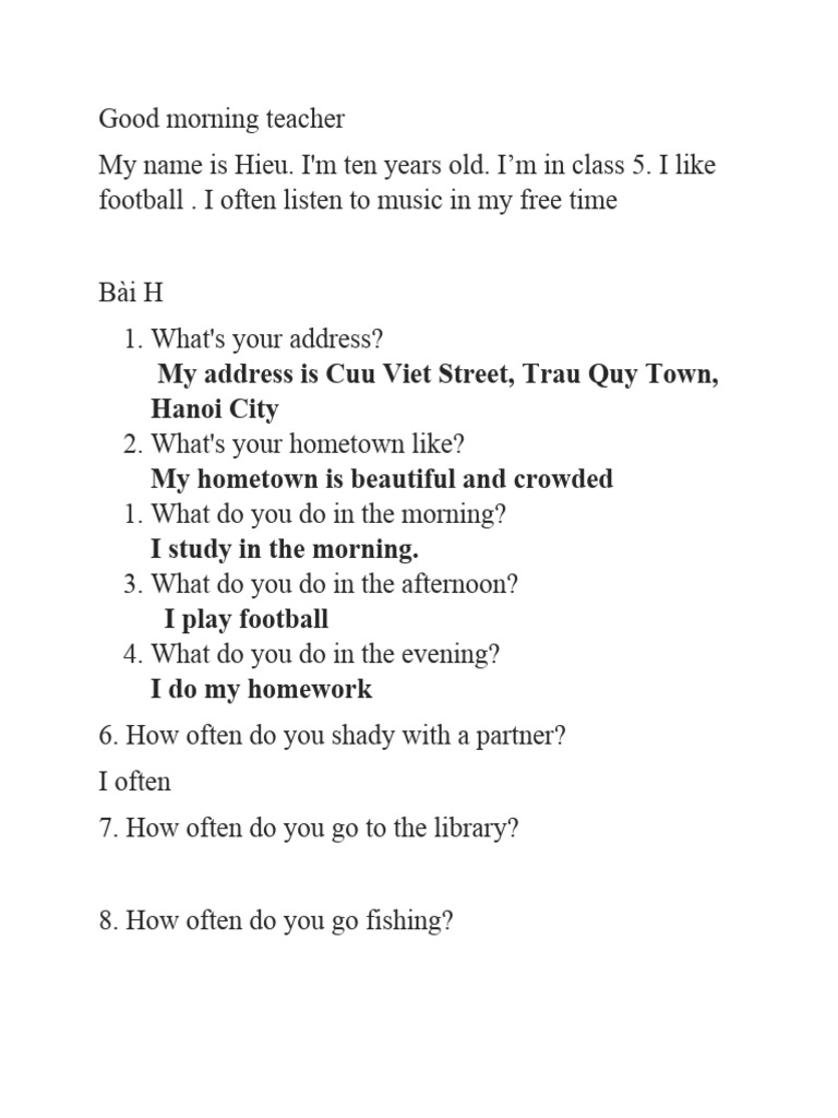 Morning Introduction by Hieu | PDF | Language Arts & Discipline