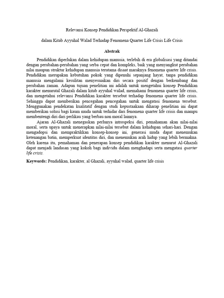 Relevansi Konsep Pendidikan Perspektif Al Ghazali QLC | PDF | Karier & Perkembangan