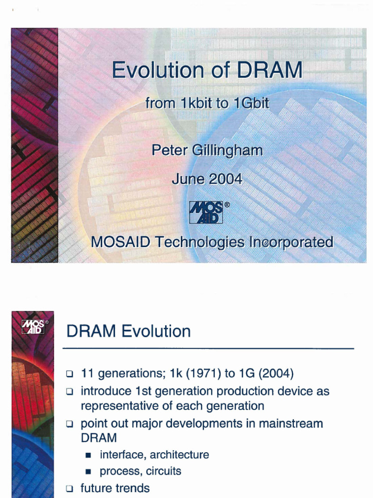 DRAM Development Overview | PDF | Computer Memory | Dynamic Random Access Memory