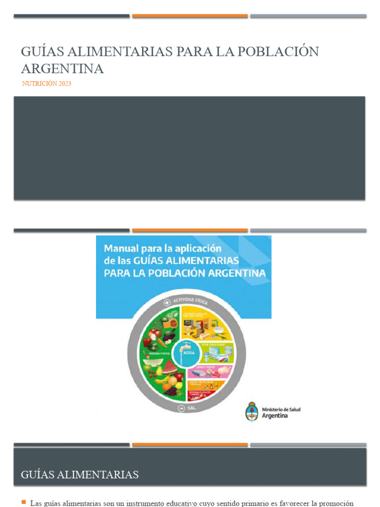 Guías Alimentarias Argentina 2023 | PDF | Alimentos | Nutrición