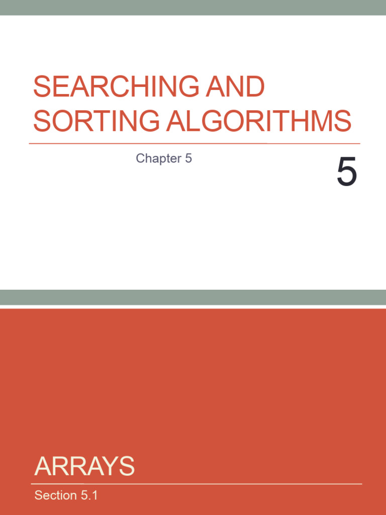 Ch5 Searching Sorting Algorithm | PDF | Computer Science | Software ... Ch5 Searching Sorting Algorithm | PDF | Computer Science | Software ...