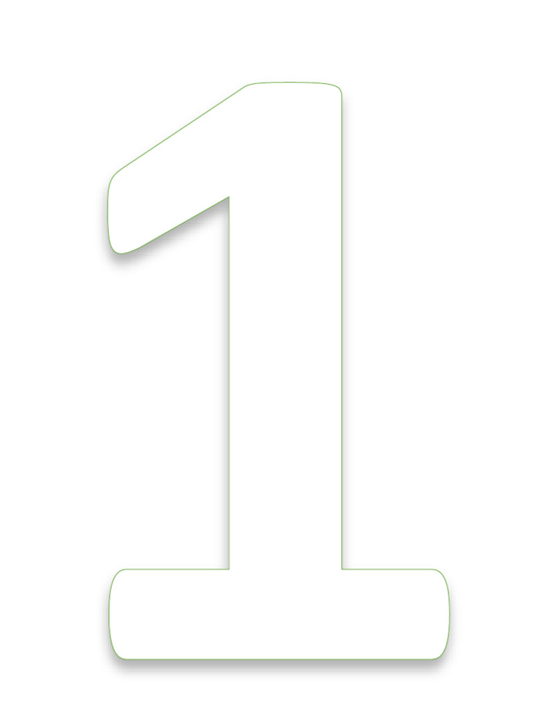 numero 1 color verde rellenar | PDF