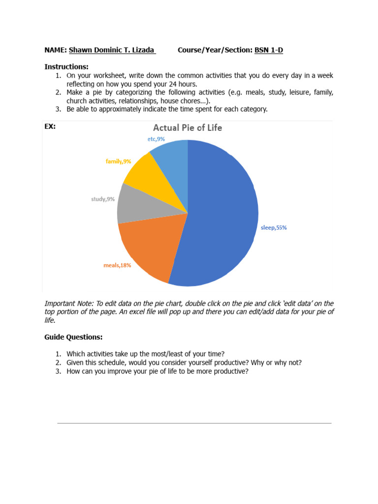 Actual Pie of Life - LizadaBN1D | PDF