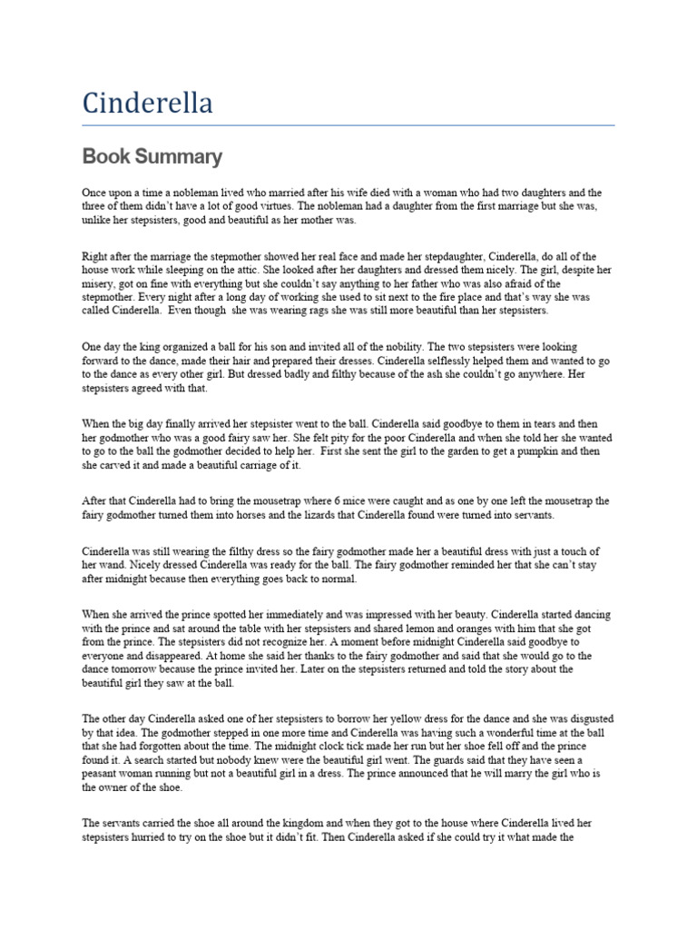 Cinderella | PDF | Cinderella | Fairy Tales