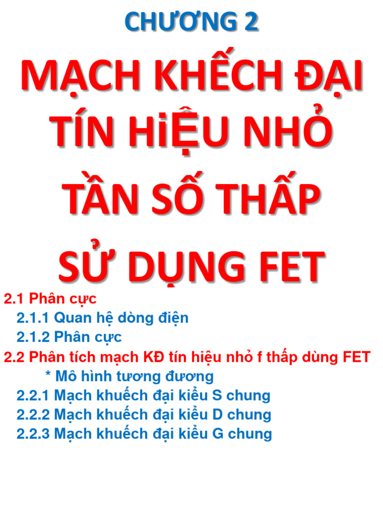 ch2 PhantichmachKĐtinhieunhotansothapsudungFET | PDF