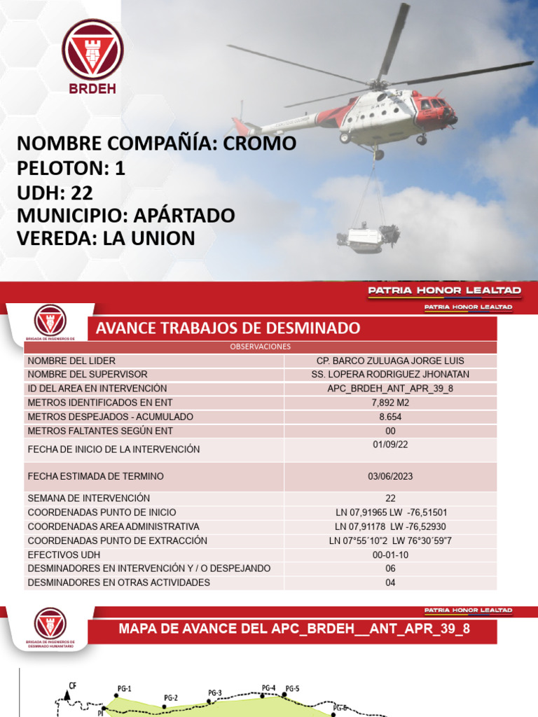 INFORMACION AVANCE SEMANAL APC_BRDEH_ANT_APR_39_8-1 | PDF