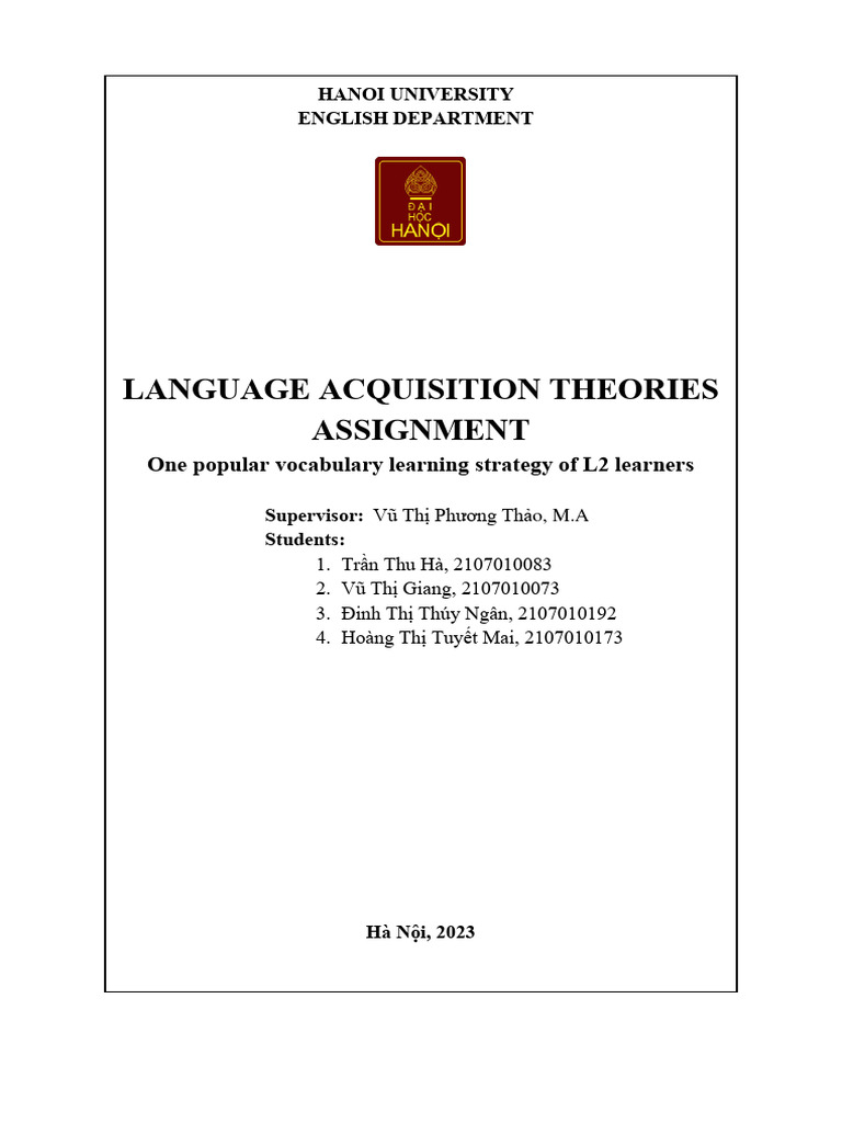 Group 6 - Final Assignment - Digital Game As A Vocabulary Learning For L2 Learners | PDF ...