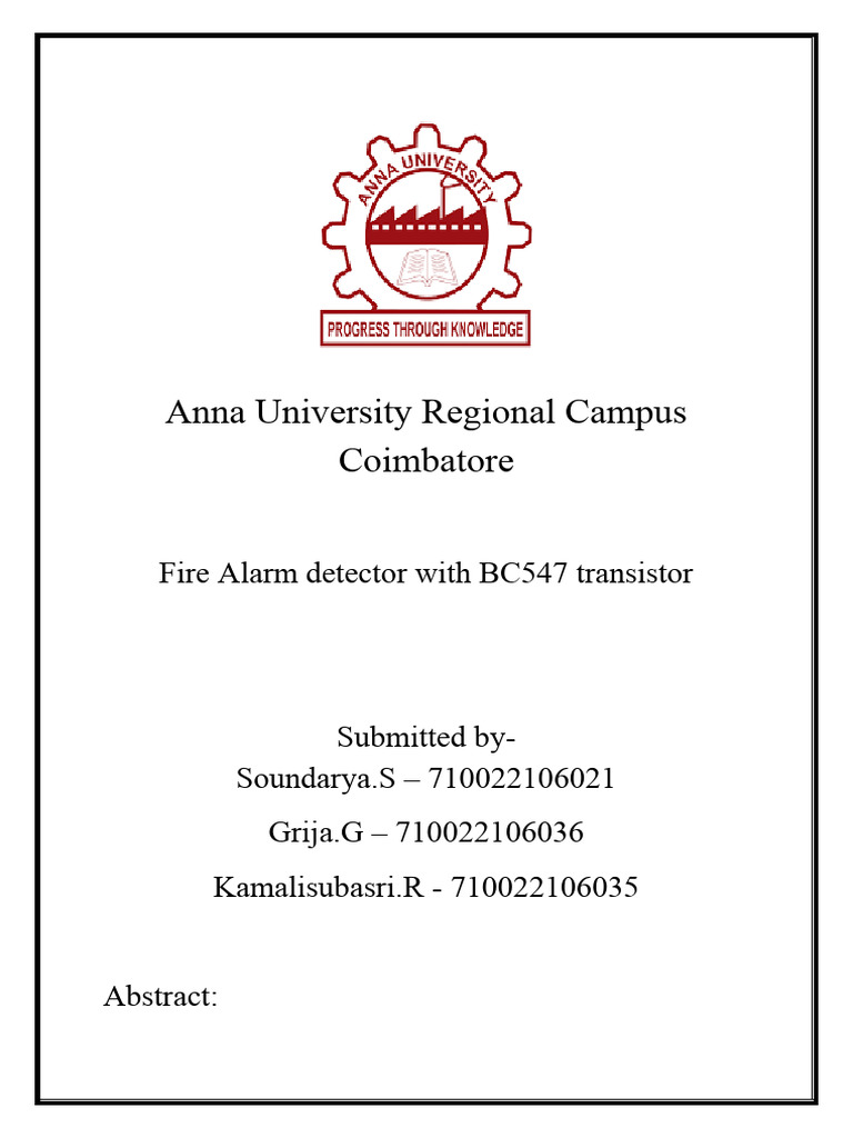 EDC Project | PDF | Light Emitting Diode | Bipolar Junction Transistor