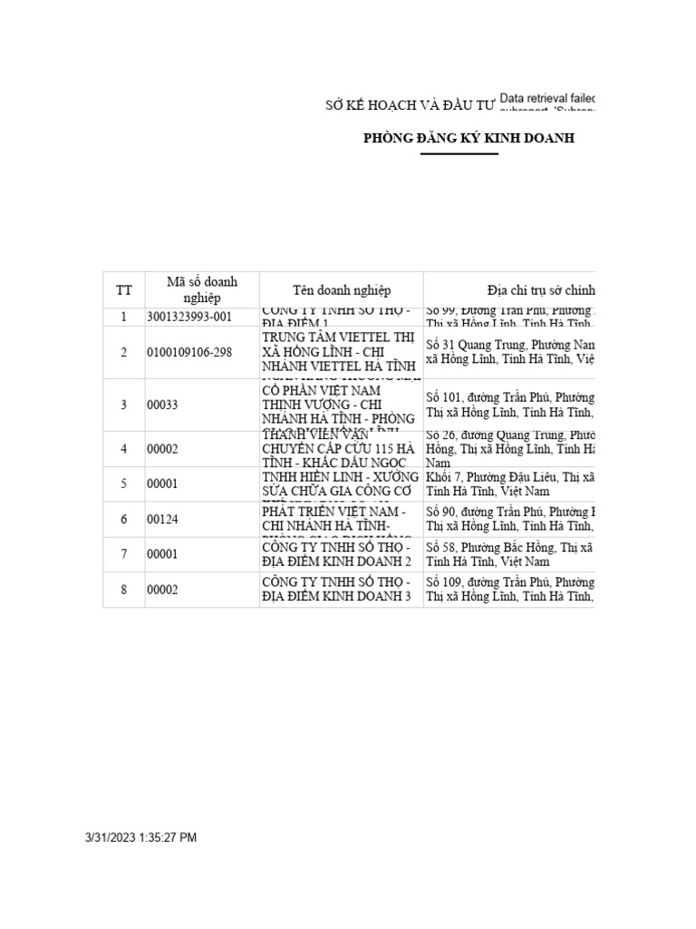 DN TX Hong Linh | PDF