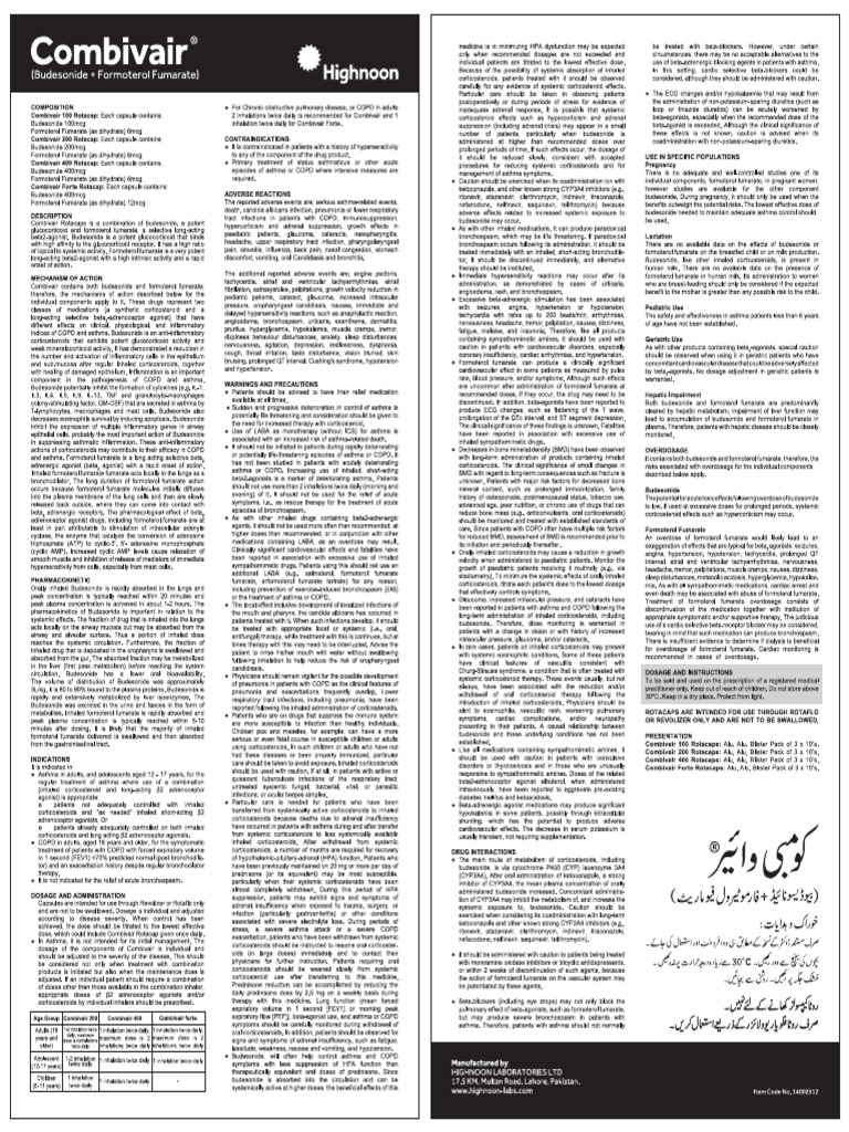 Combivair Insert | PDF