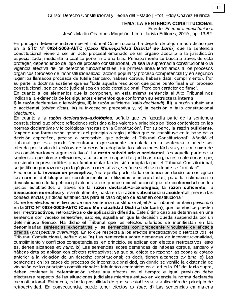 La Sentencia Constitucional | PDF | Sentencia (ley) | Constitución