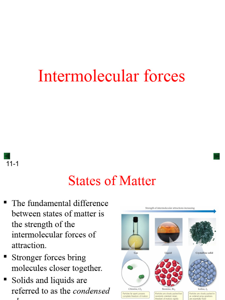 Intermolecular Forces | PDF | Intermolecular Force | Chemical Polarity