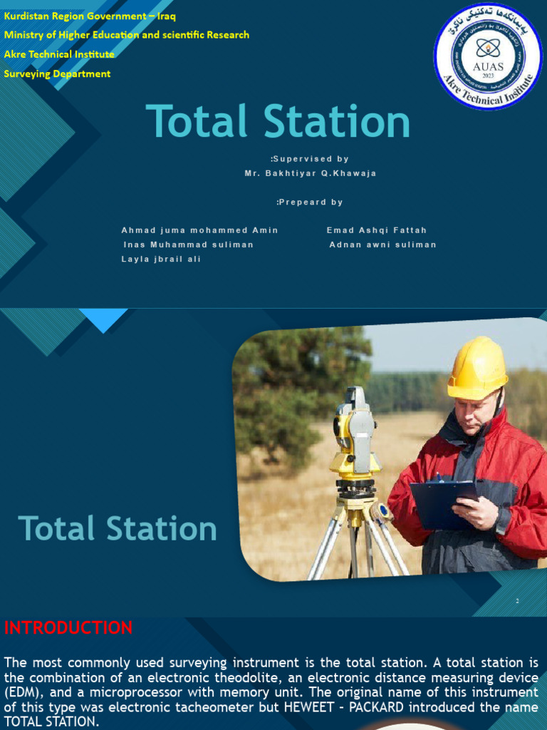 Total Station | PDF | Surveying | Optics