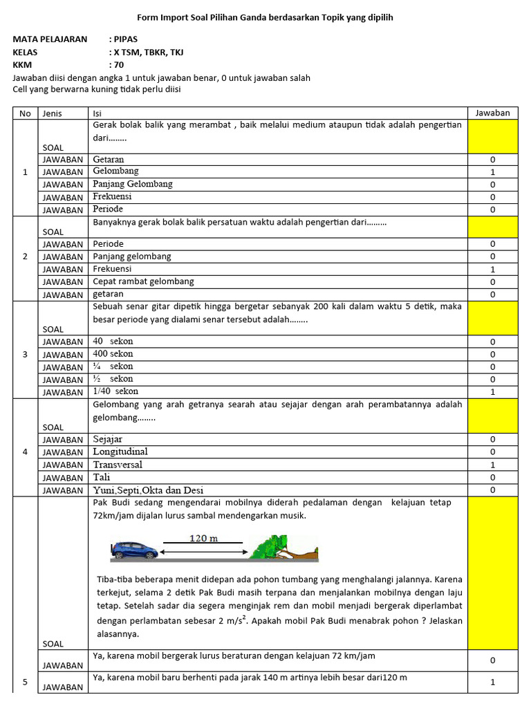 Format Soal | PDF