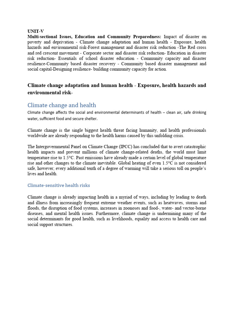 Dm Unit 5 1 Pdf Climate Change Physical Geography