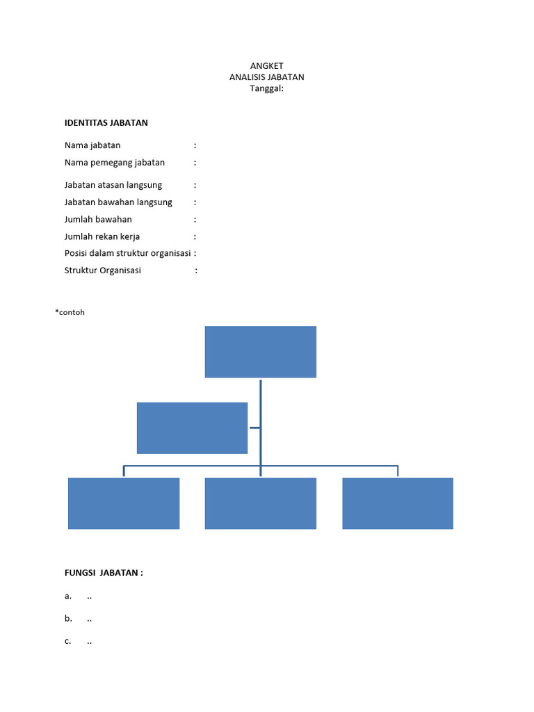 Angket Analisis Jabatan | PDF | Karier & Perkembangan