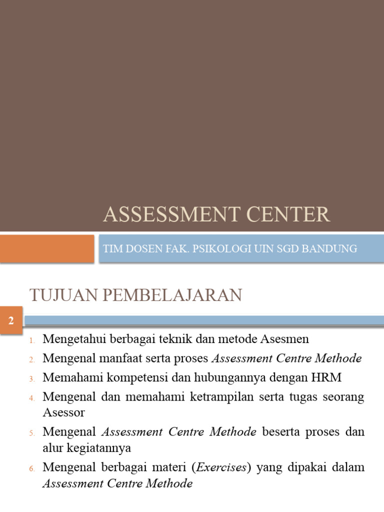 Metode dan Manfaat Assessment Center | PDF | Karier & Perkembangan | Pengembangan Diri