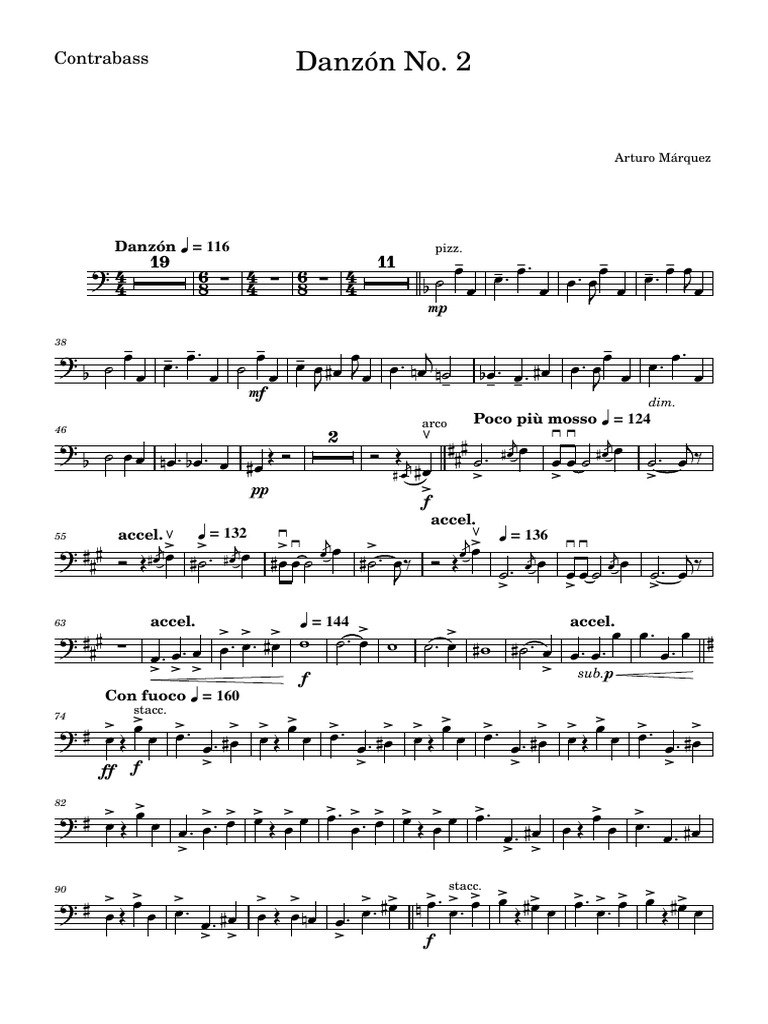 5 Contrabajo Danzon | PDF | Musical Compositions