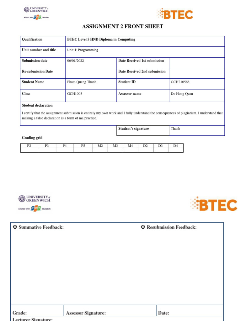 Assignment 2 - 1618 | PDF | Object Oriented Programming | Class (Computer Programming)
