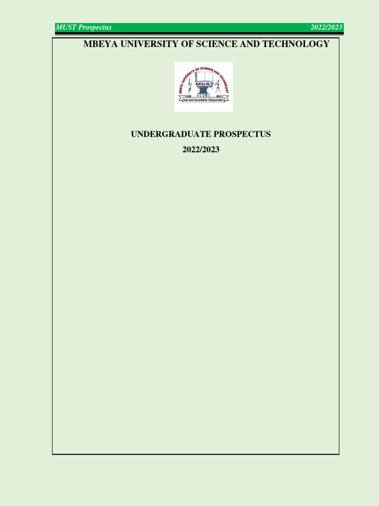 Prospectus | PDF | Bachelor's Degree | Diploma