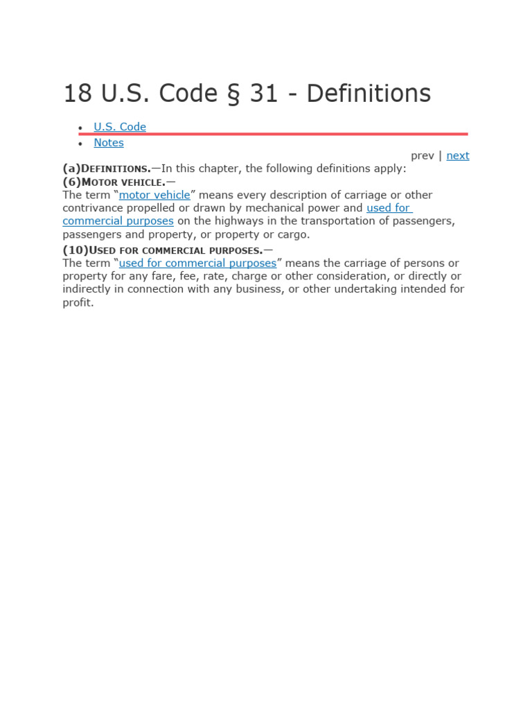 Definitions in 18 U.S. Code § 31 | PDF | Technology & Engineering