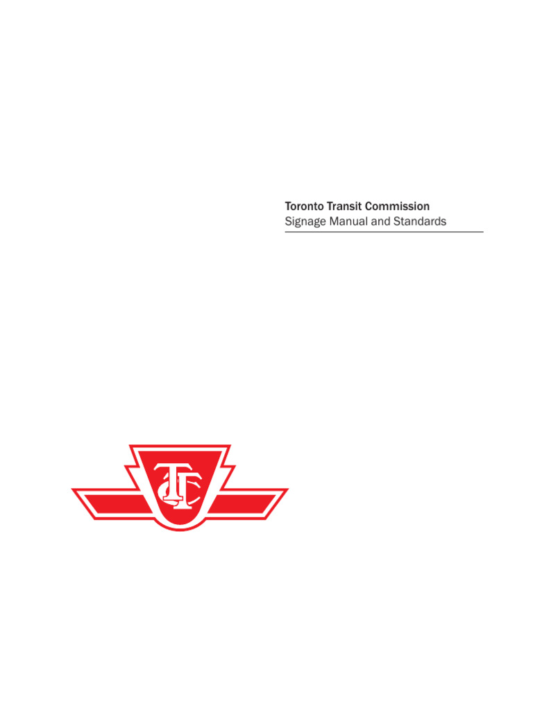 TTC Signage Manual and Standards | PDF | Helvetica | Typefaces