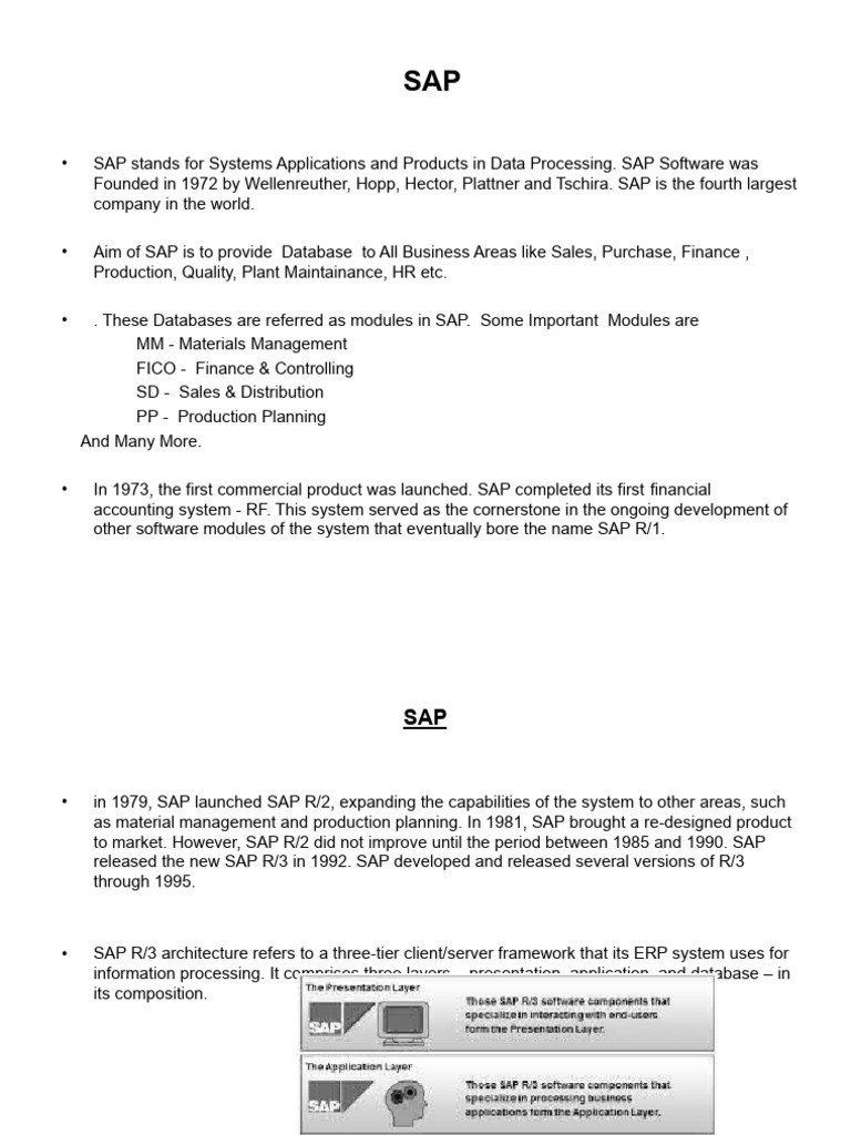 SAP Intro 1 | PDF | Systems Engineering | Business Software