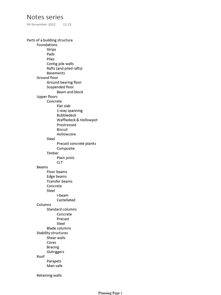Structural Engineering Notes | PDF | Beam (Structure) | Concrete
