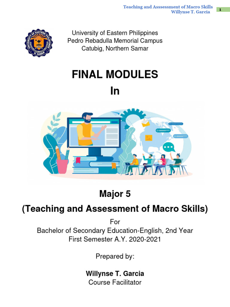 Module In Teaching Macroskills Finals Pdf Educational Assessment
