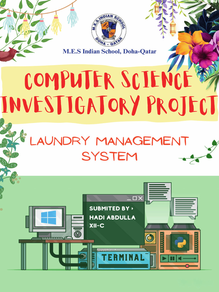 Computer Science Project- Laundry Management System | PDF