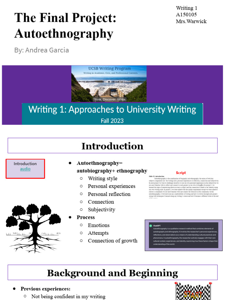 Final Project - Autoethnography Andrea Garcia | PDF | Psychological ...