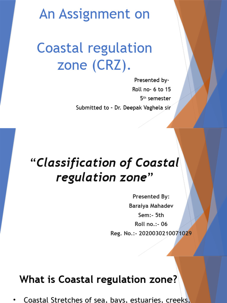 An Assignment On Coastal Regulation Zone (CRZ) | Download Free PDF | Coast | Water