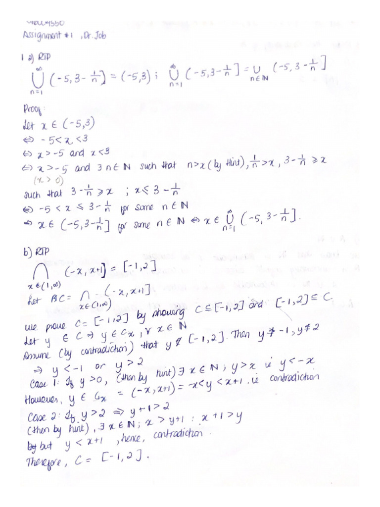 Mathematics Course Answers | PDF
